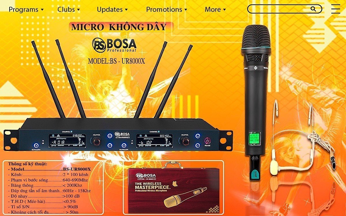 Micro không dây Bosa UR8000X 769 Audio