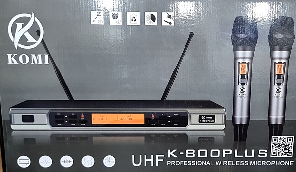 Micro Không Dây Komi K800 Plus | Cao Cấp | Giá Rẻ tại TPHCM